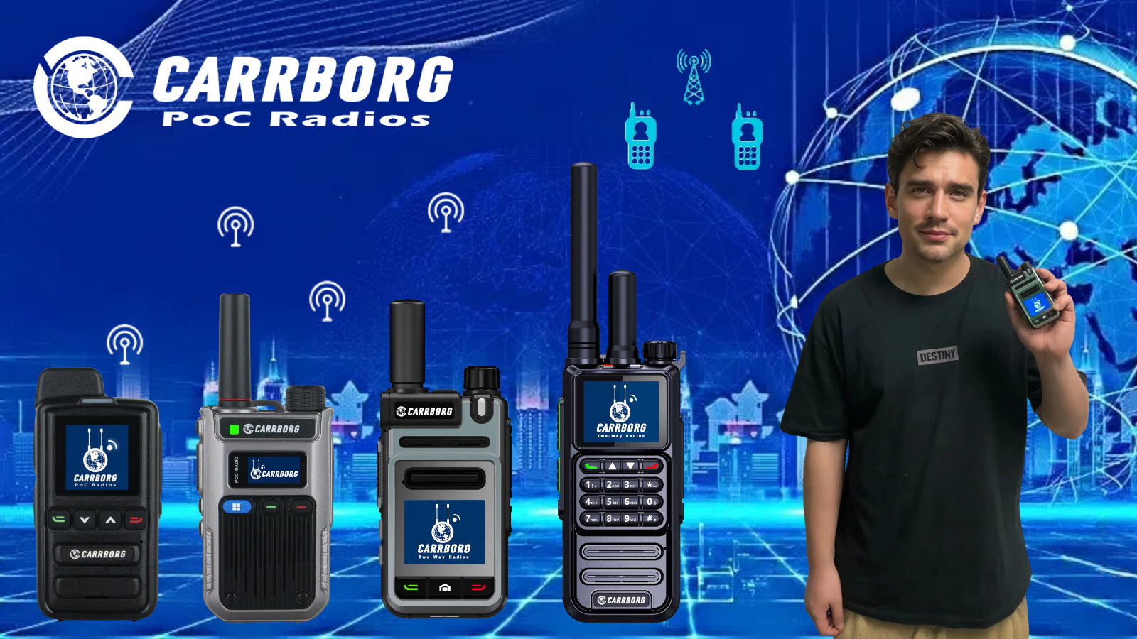 CARRBORG 4G Walkie Talkies: intercom between the United States and Mexico